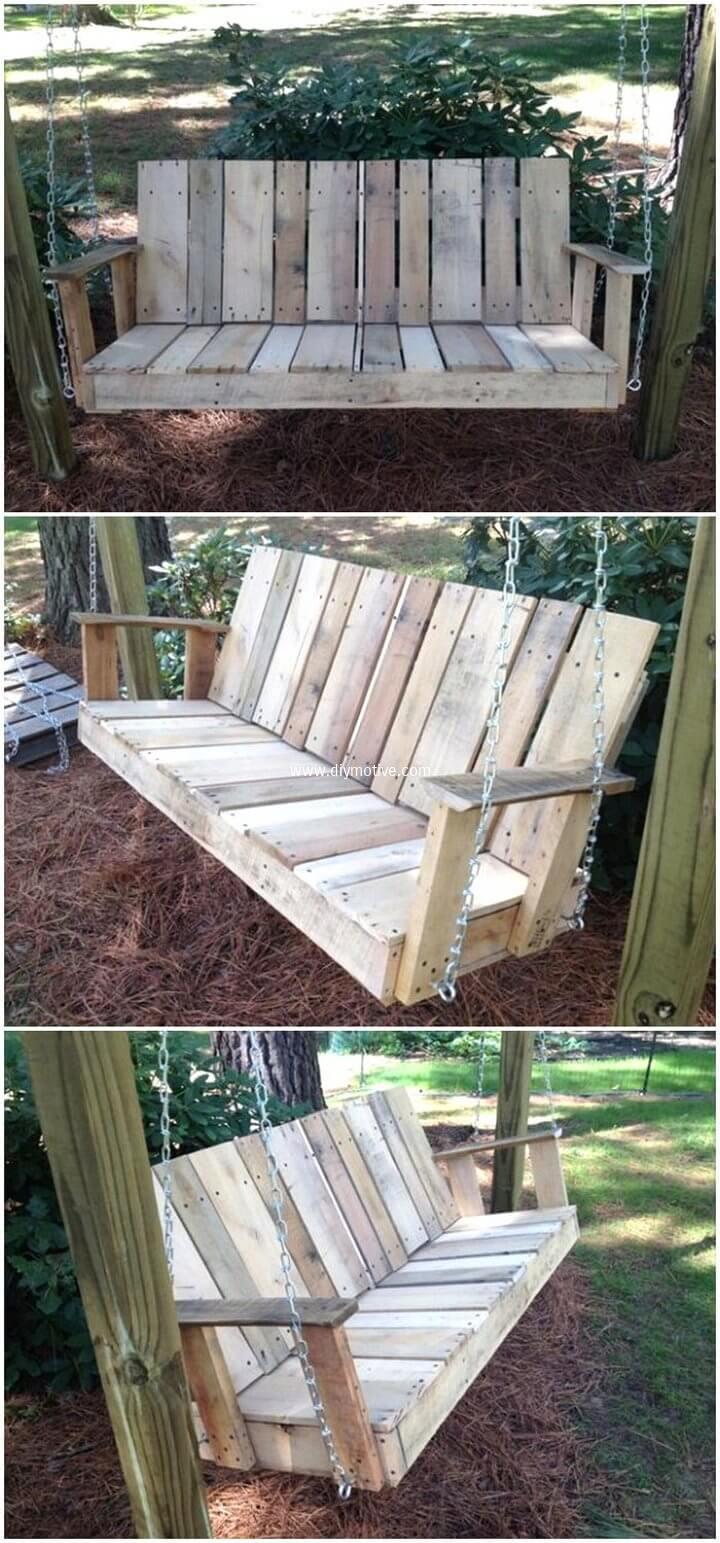 Pallet-Outdoor-Swing | Ideas Perfectas