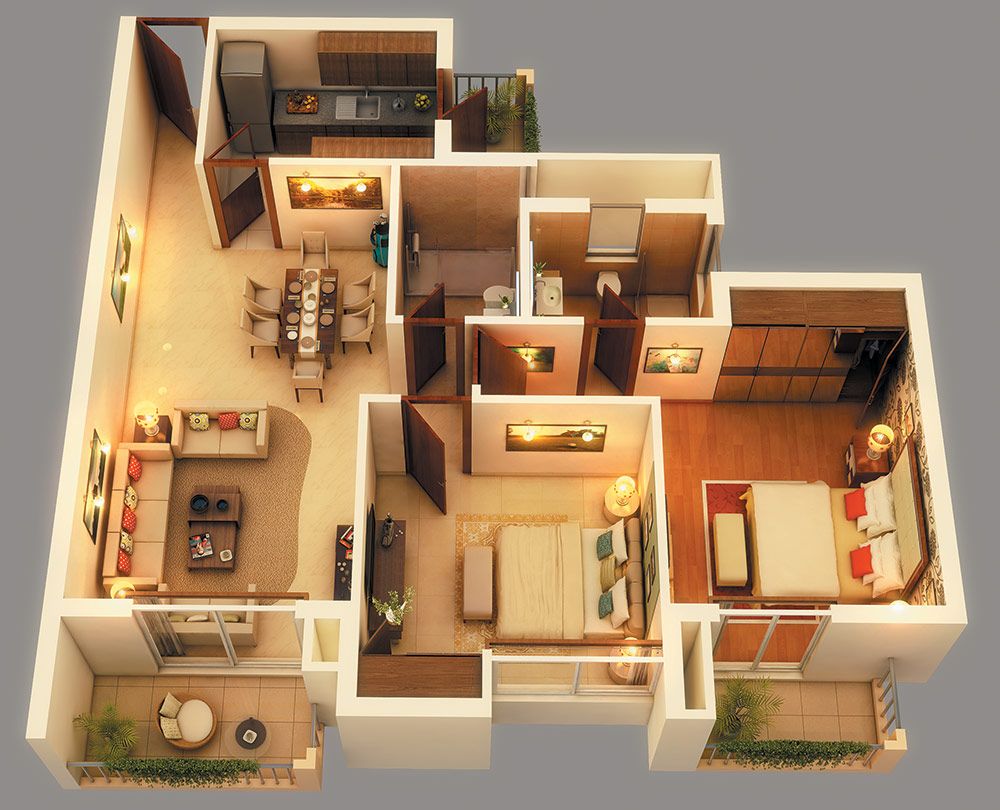 ¡20 inteligentes planos 3D que deberías usar para tener la casa ...