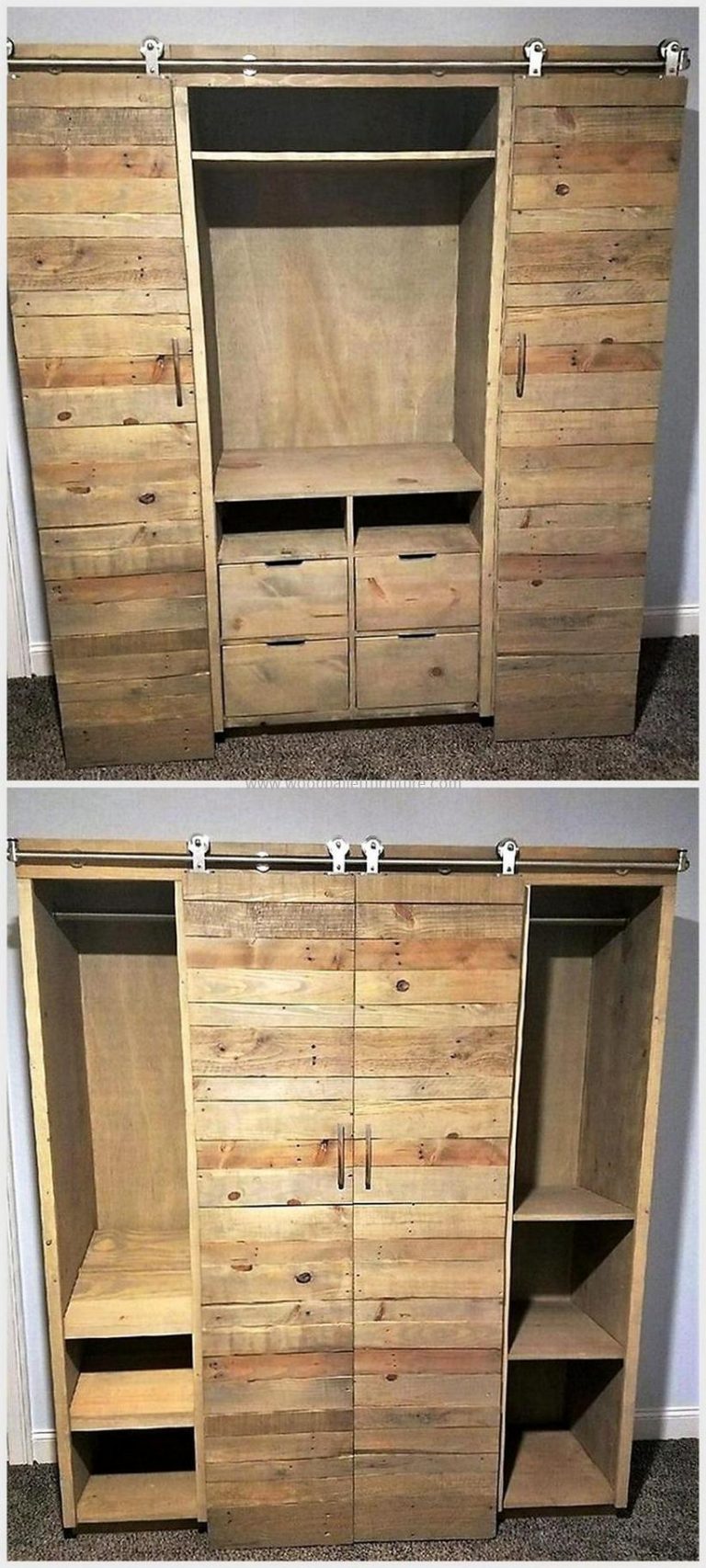 Originales ideas para reutilizar la madera antigua en armarios | Ideas ...
