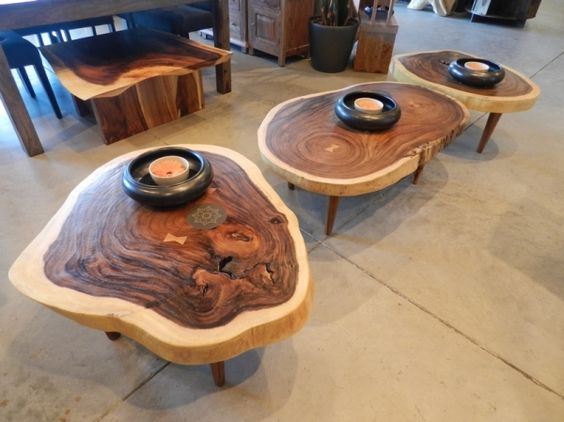 Hermosos muebles reutilizando troncos de madera | Ideas Perfectas